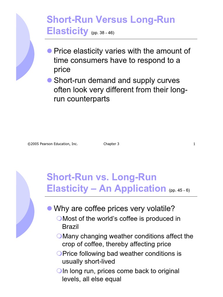 Short-Run Versus Long-Run Elasticity | PDF | Price Elasticity Of Demand | Supply And Demand