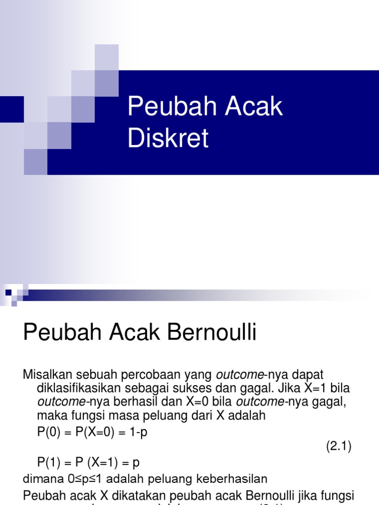 Peubah Acak Diskret Khusus | PDF