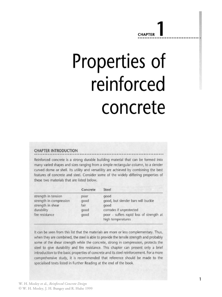 Properties of Reinforced Concrete: Chapter Introduction | PDF ...