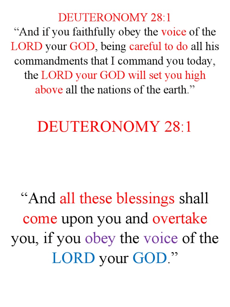 Deuteronomy 28 | PDF