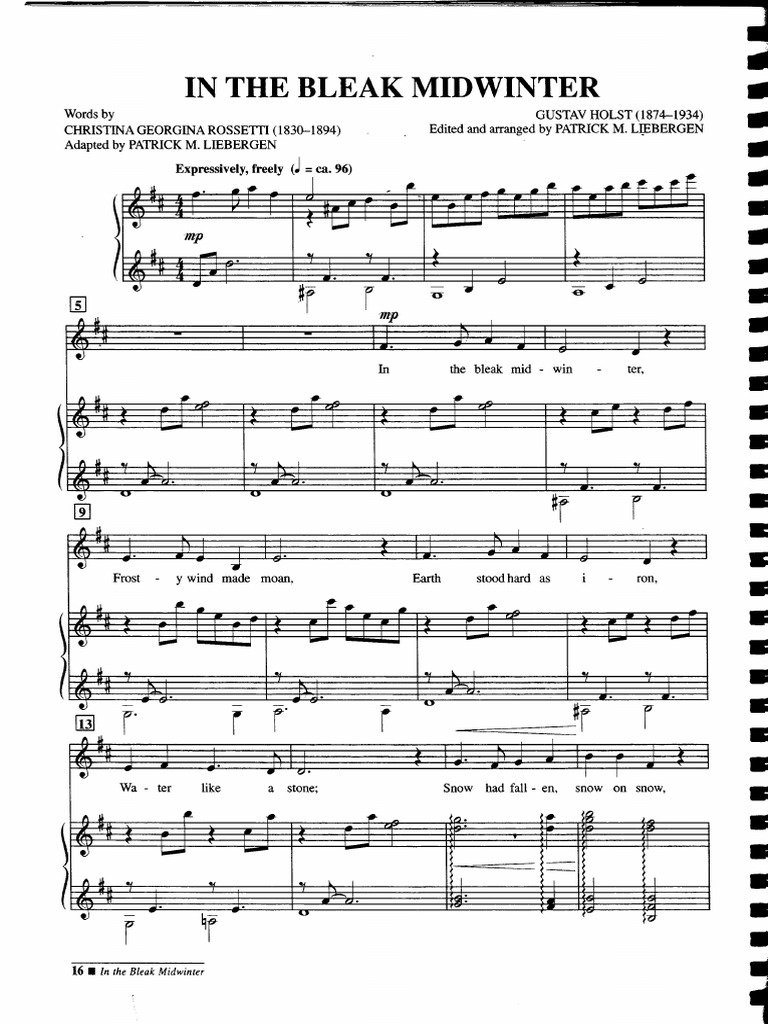 In The Bleak Mid Winter - MH in D PDF | PDF