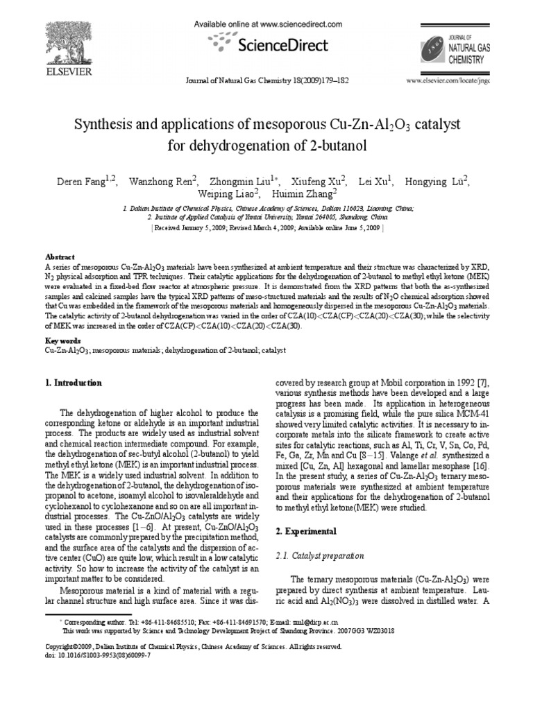 Dehydrogenation Catalyst | PDF | Catalysis | Adsorption