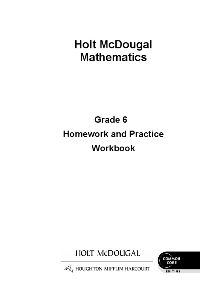 Holt Practice Workbook Grade 6 | PDF | Equations | Algebra