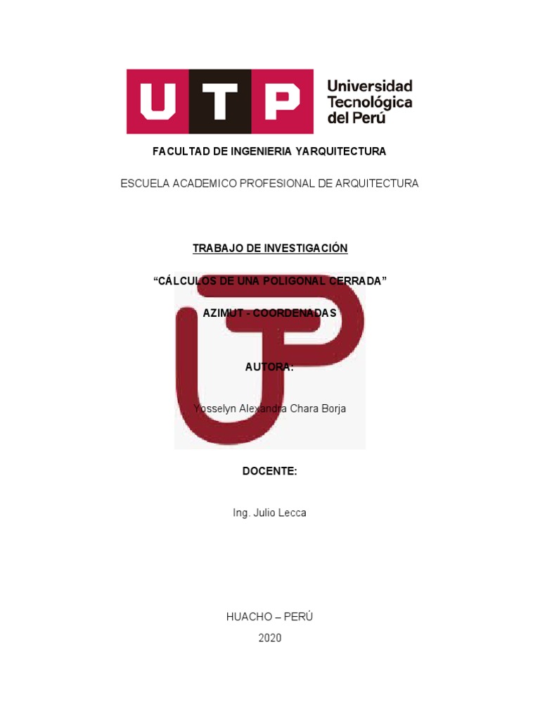 POLIGONAL CERRADA - Topografia | Descargar gratis PDF | Polígono | Azimut