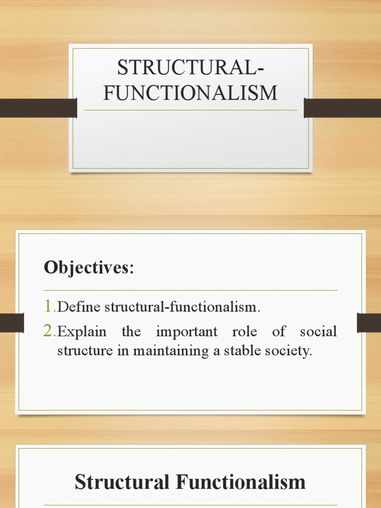 Structural Functionalism | PDF