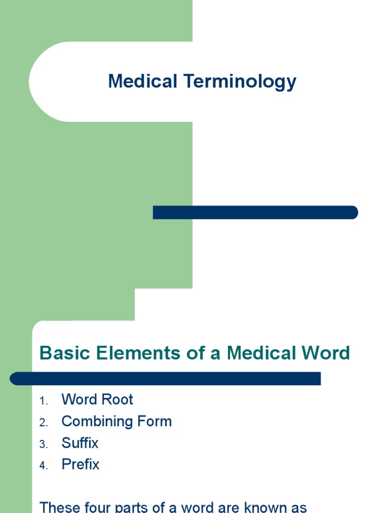 Medical Terminology Lecture 1 | PDF | Morphology | Language Mechanics