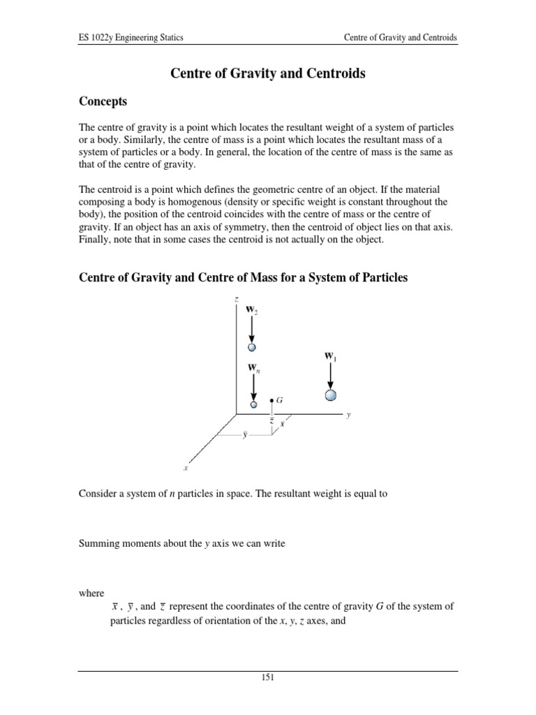 Calculating Centroids and Centers of Gravity: Concepts, Formulas, and ...