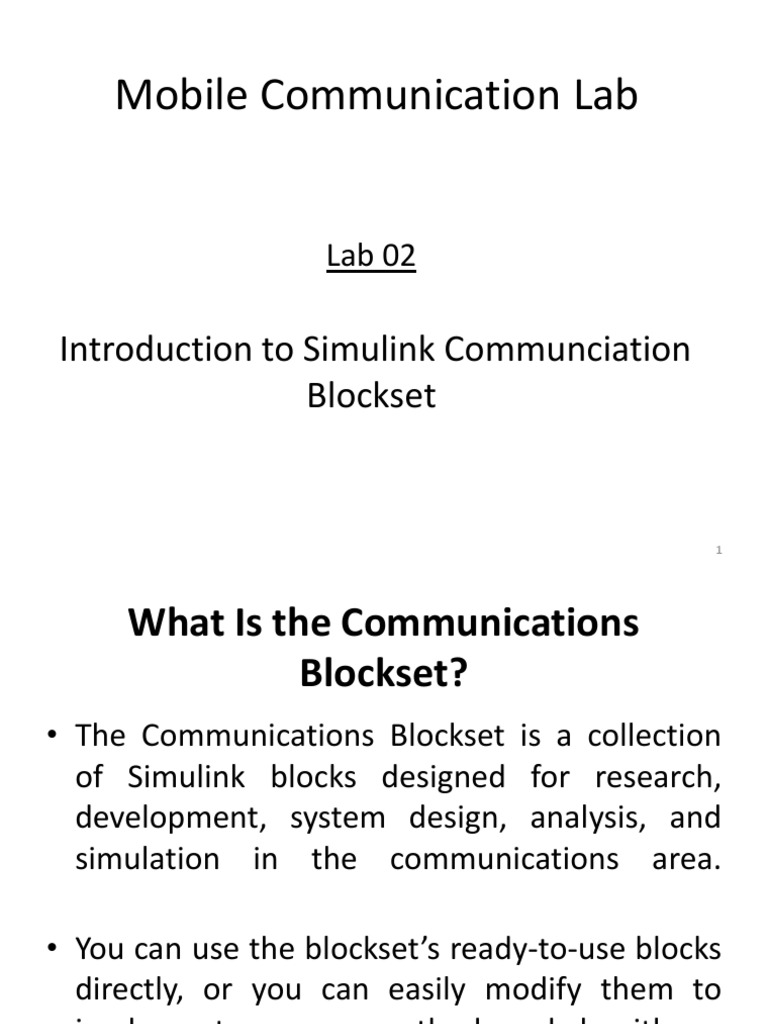 Simulink Communication Blockset Guide | PDF | Modulation | Theoretical Computer Science