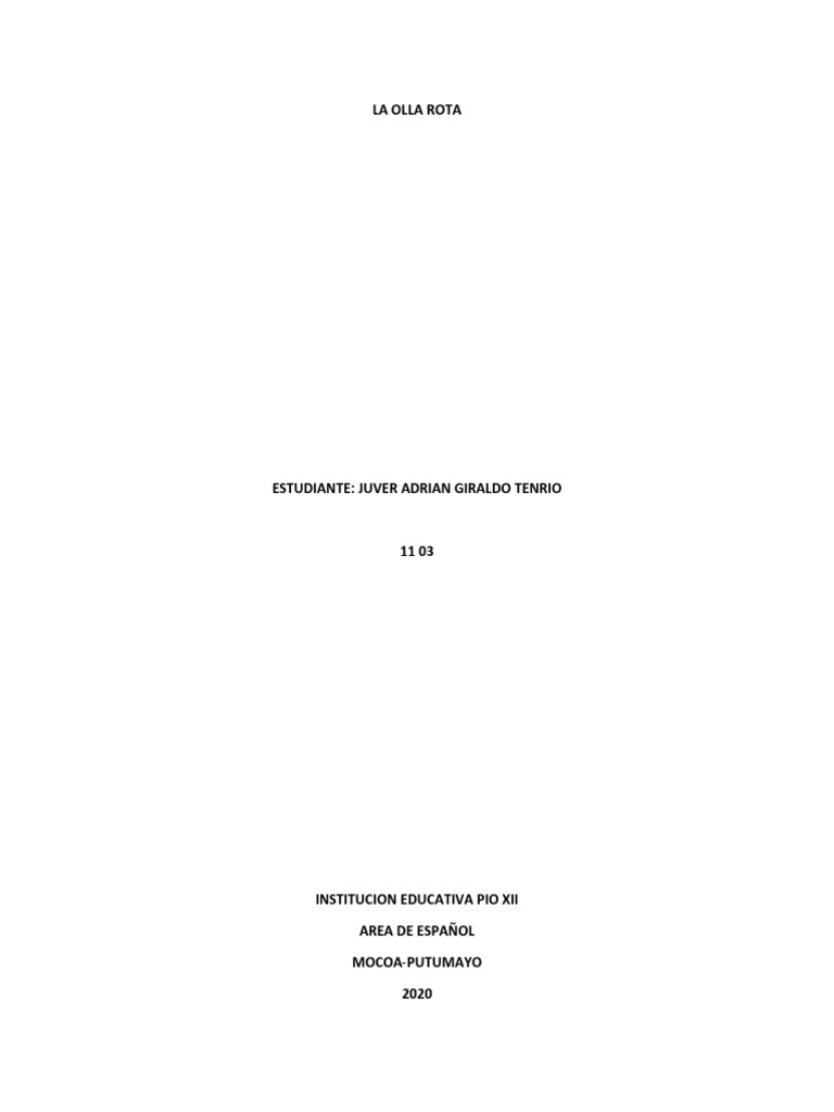 La Olla Rota 1.0 | PDF