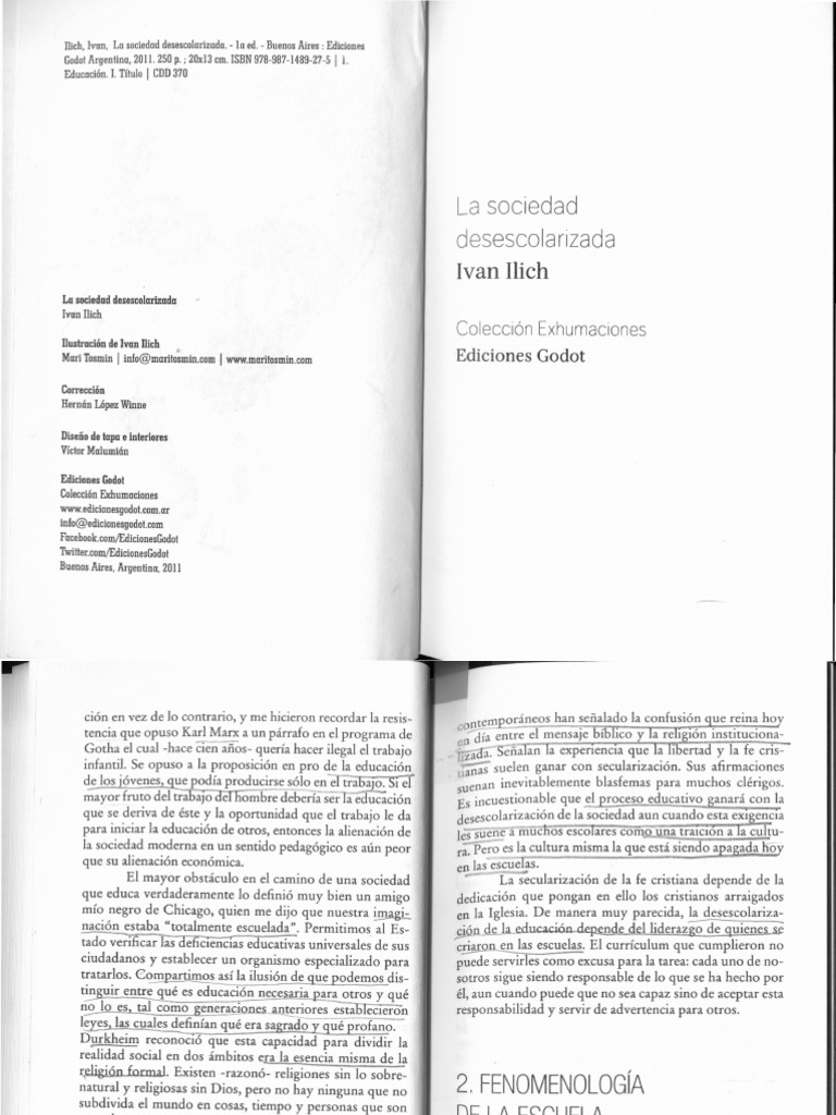 Ilich, Ivan - La Sociedad Desescolarizada PDF | PDF | Unión Europea ...