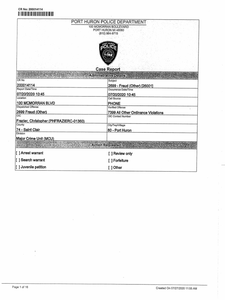 PHPD's Fraud Report Into Kevin Lindke | PDF