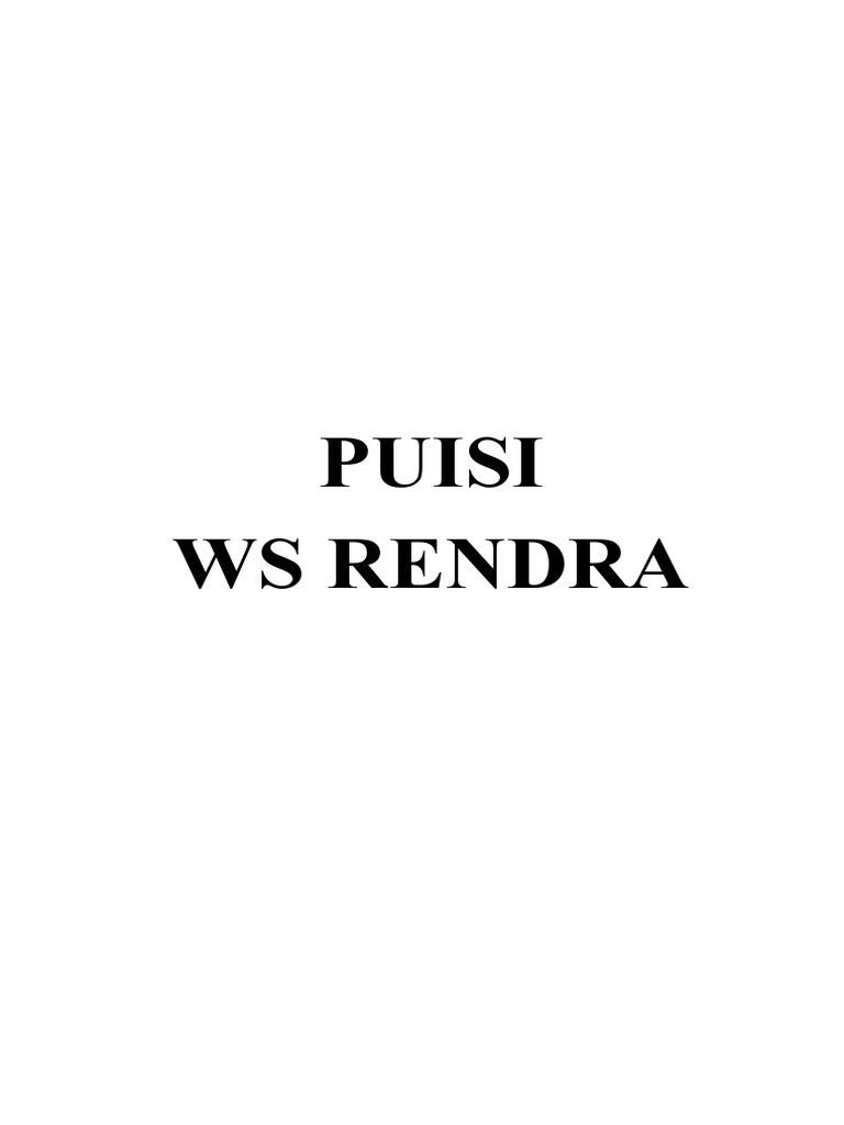 Puisi WS Rendra | PDF