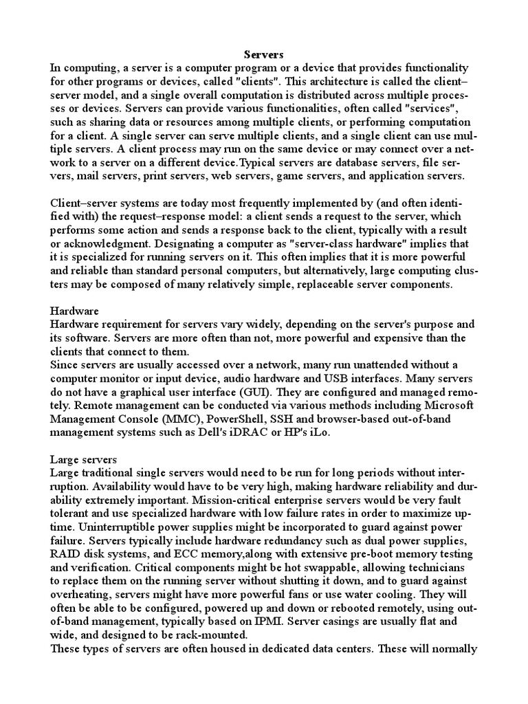 Servers | PDF | Server (Computing) | Active Directory