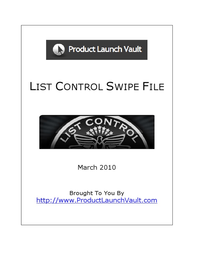Frank Kern List Control Swipe File | PDF | Computing | Computing And ...