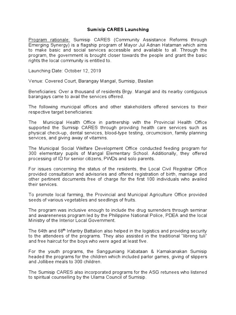 CARES Report | PDF | Government | Public Sphere