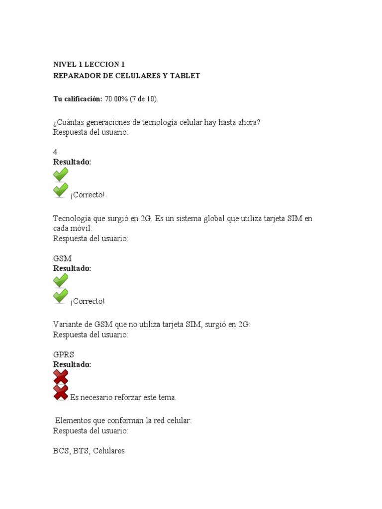 Lección sobre Reparación de Celulares | PDF | Telefonía móvil | Gsm