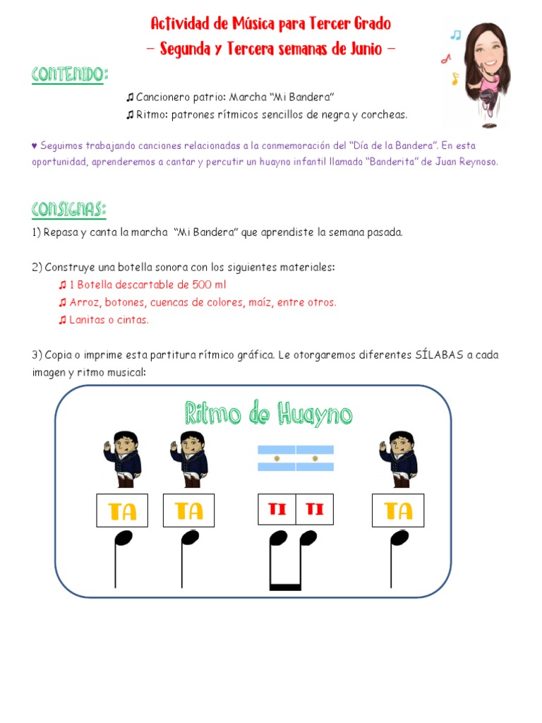 Actividad de Música para 3° Grado - Segunda y Tercera Semanas de Junio ...