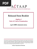 Keystone Algebra I Item Sampler 2024 | PDF | Multiple Choice ...