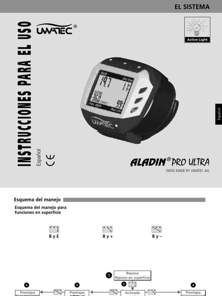 Aladin Pro Ultra Spanish | PDF | Buceo bajo el agua | Oxígeno