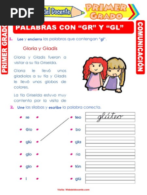 Palabras Con GL Y GR Para Primer Grado De Primaria – Web, 56% OFF