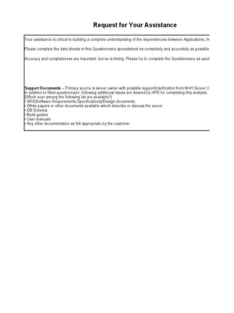 Request For Your Assistance | PDF | Application Software | Server ...