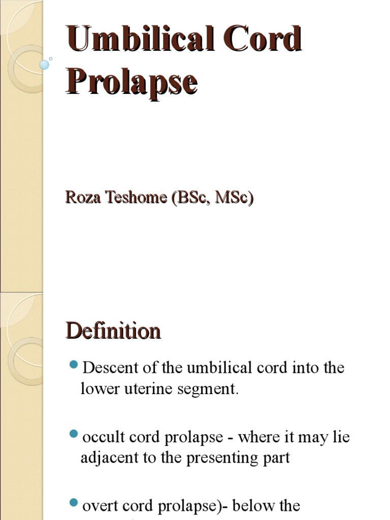 Cord Presentation | PDF | Childbirth | Women's Health