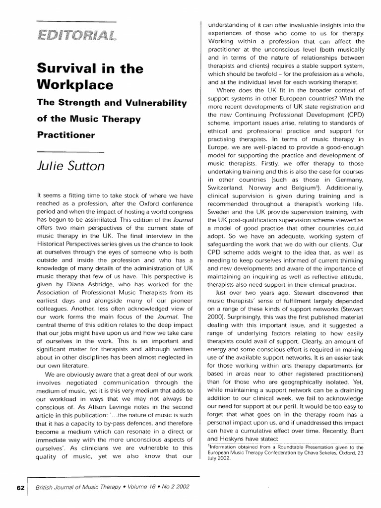 Survival in The Workplace: Julie Sutton | Download Free PDF ...