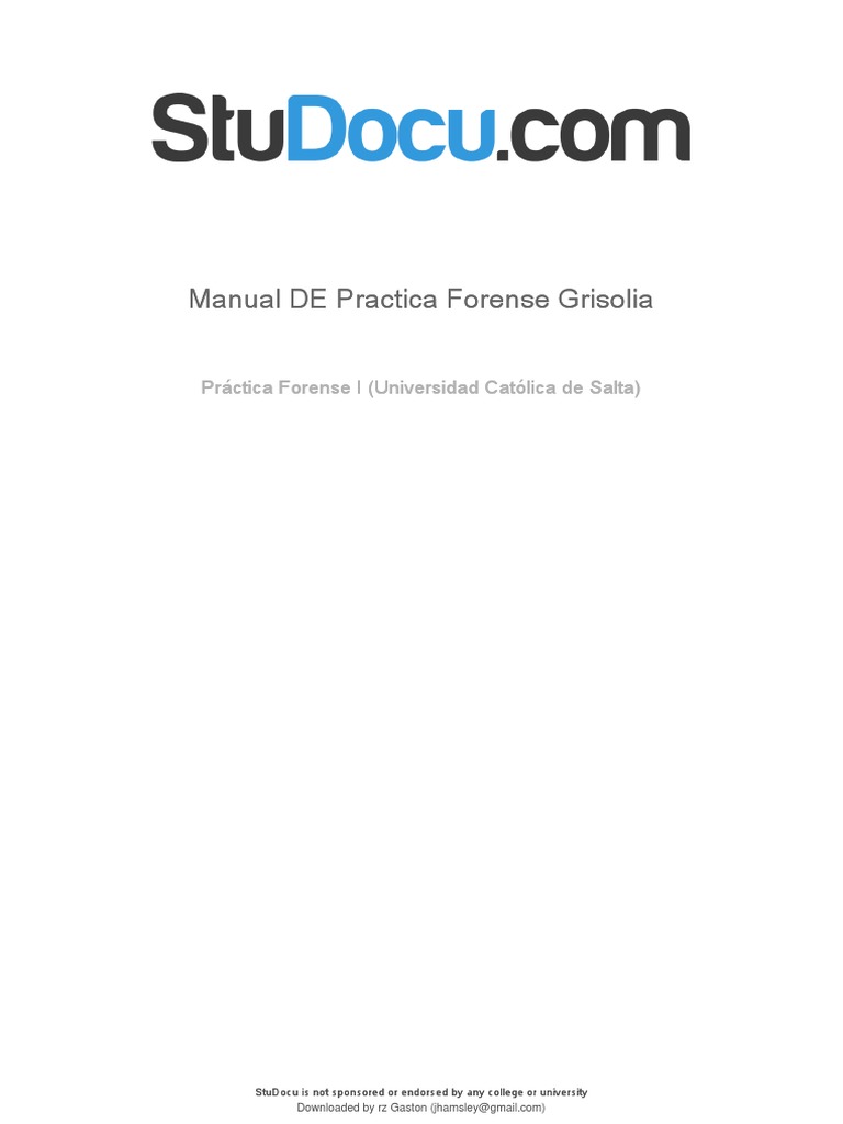 Manual de Practica Forense Grisolia | PDF