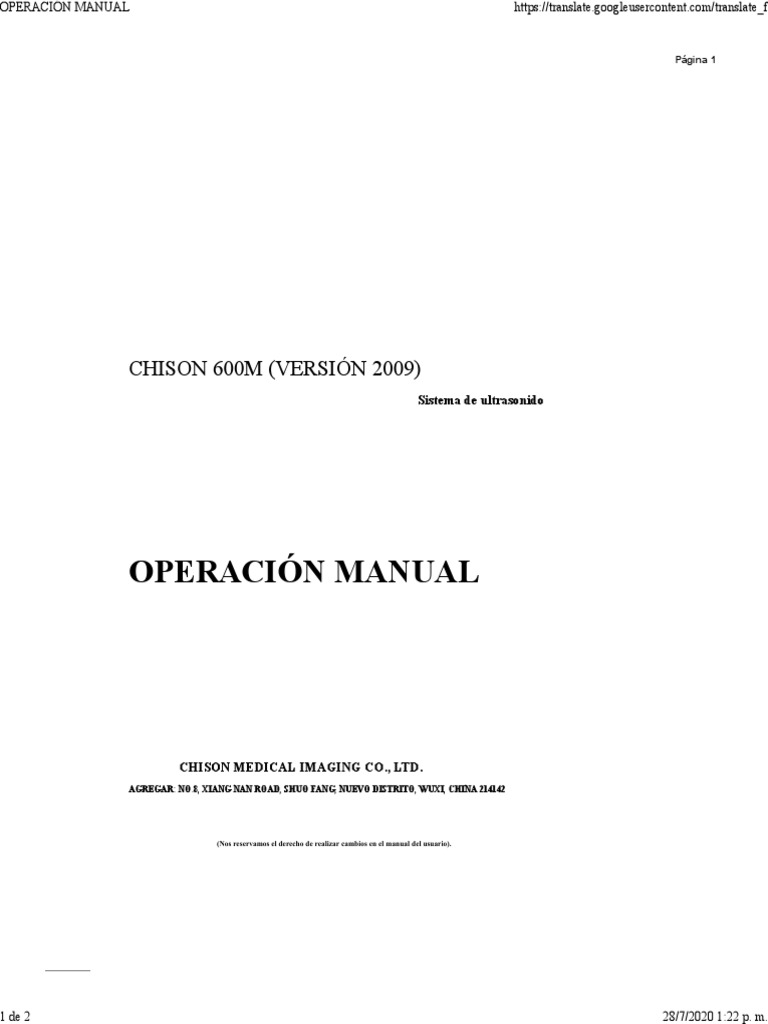 Manual Chison 600m PDF | PDF