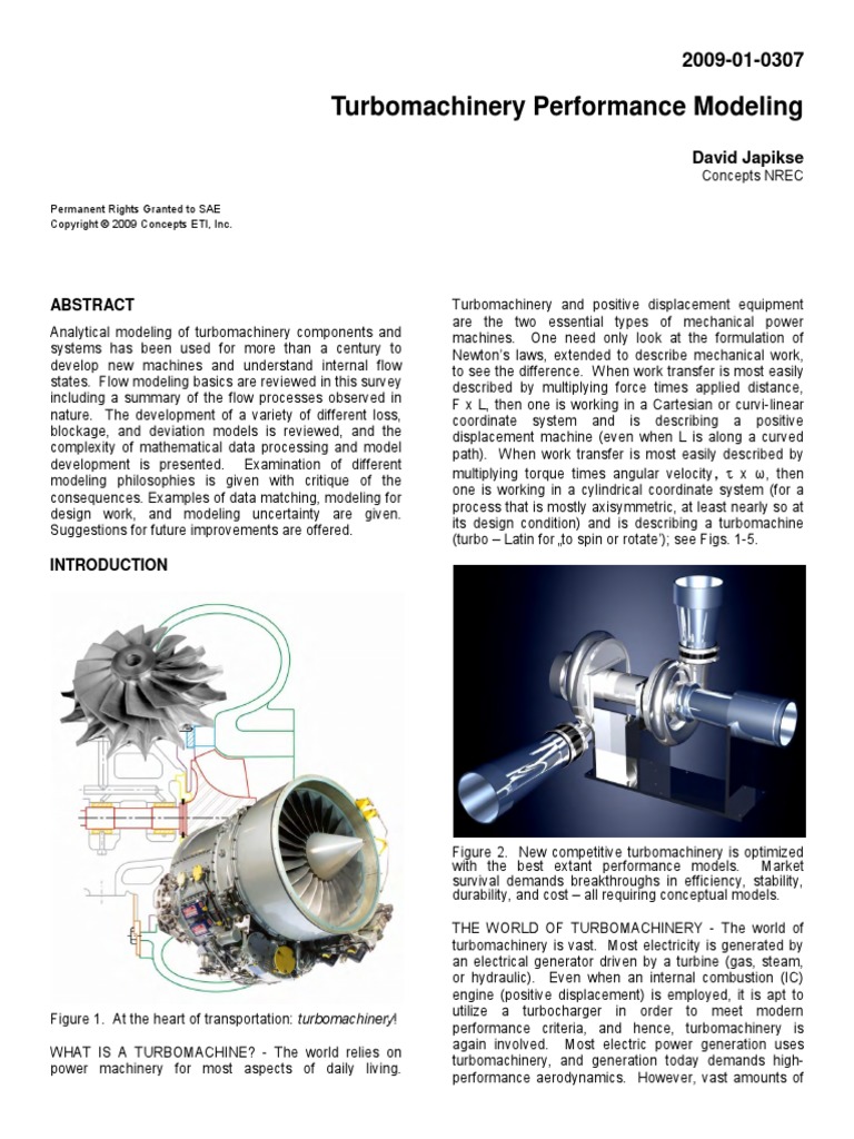 Turbomachinery Performance Modeling: David Japikse | PDF ...
