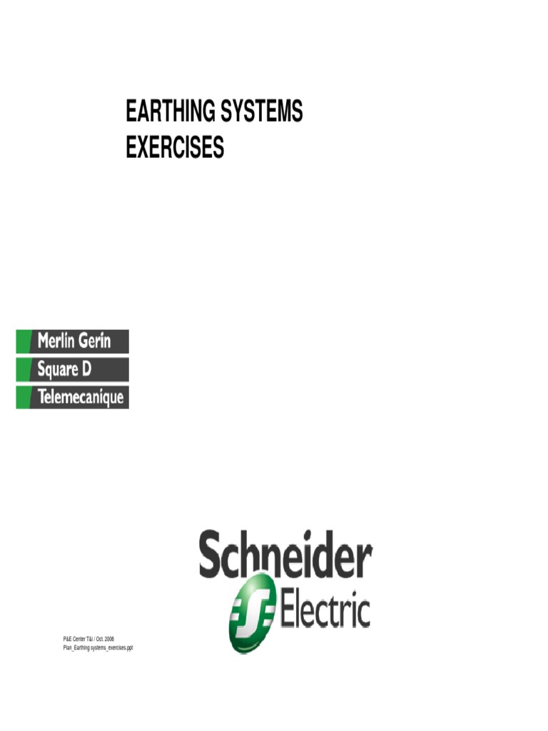 08-Plan - Earthing Systems - Exercises | PDF | Physical Quantities ...