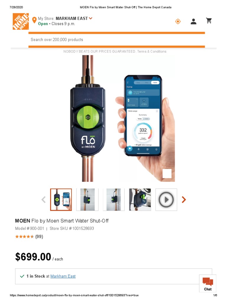Moen Flo Smart Water Shut-Off Guide | PDF | Mobile App | Pipe (Fluid ...