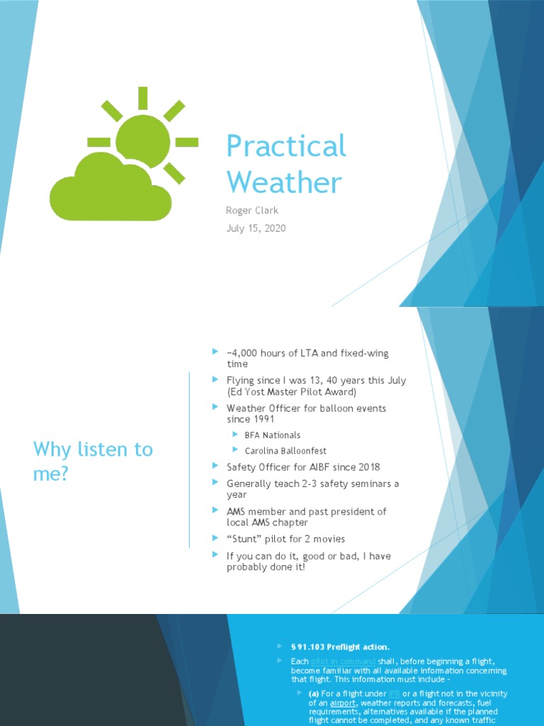 Roger Personal Weather Steps | PDF | Aircraft | Radar