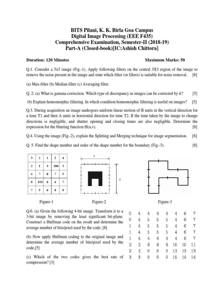 Compre Endsem Paper 2019 PDF | Download Free PDF | Signal Processing | Algorithms