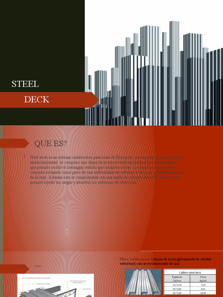 Steel Deck | PDF | Hormigón | Acero