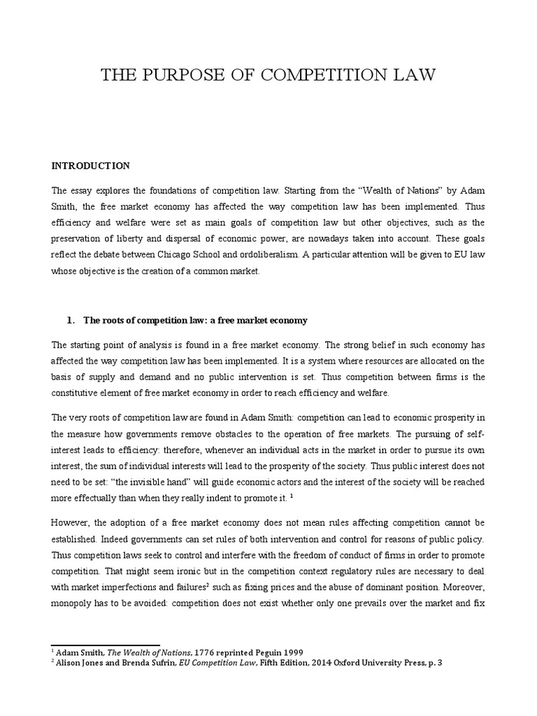 The Promotion of Efficiency and the Debate Between the Chicago School ...