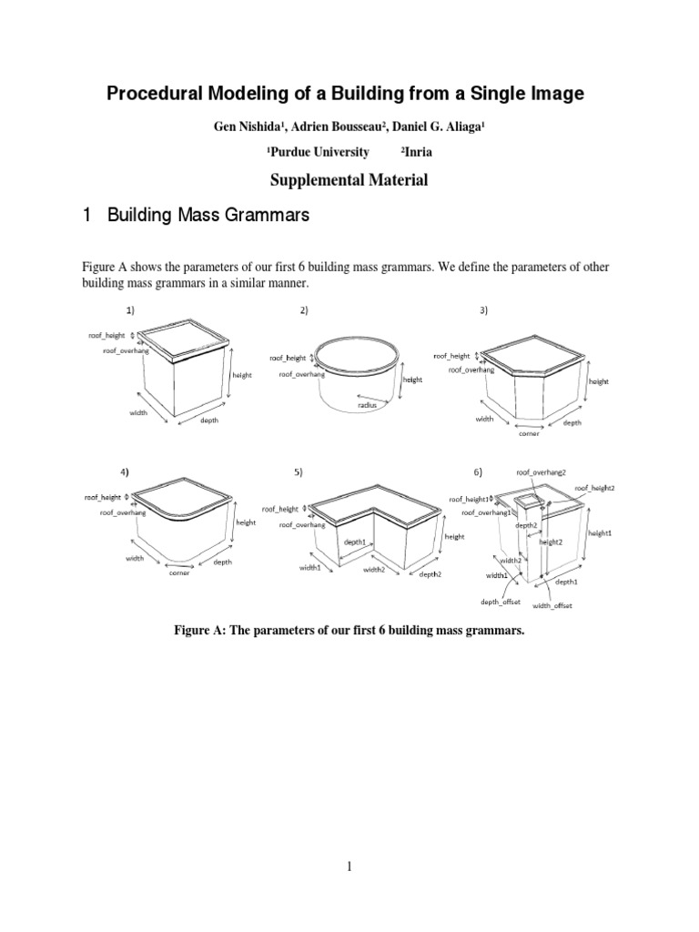 Procedural Modeling of A Building From A Single Image | PDF | 2 D ...