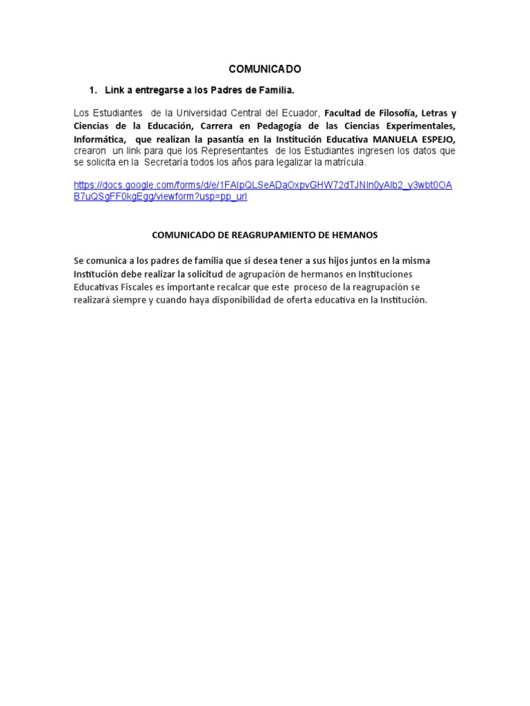 Comunicado PPFF | PDF