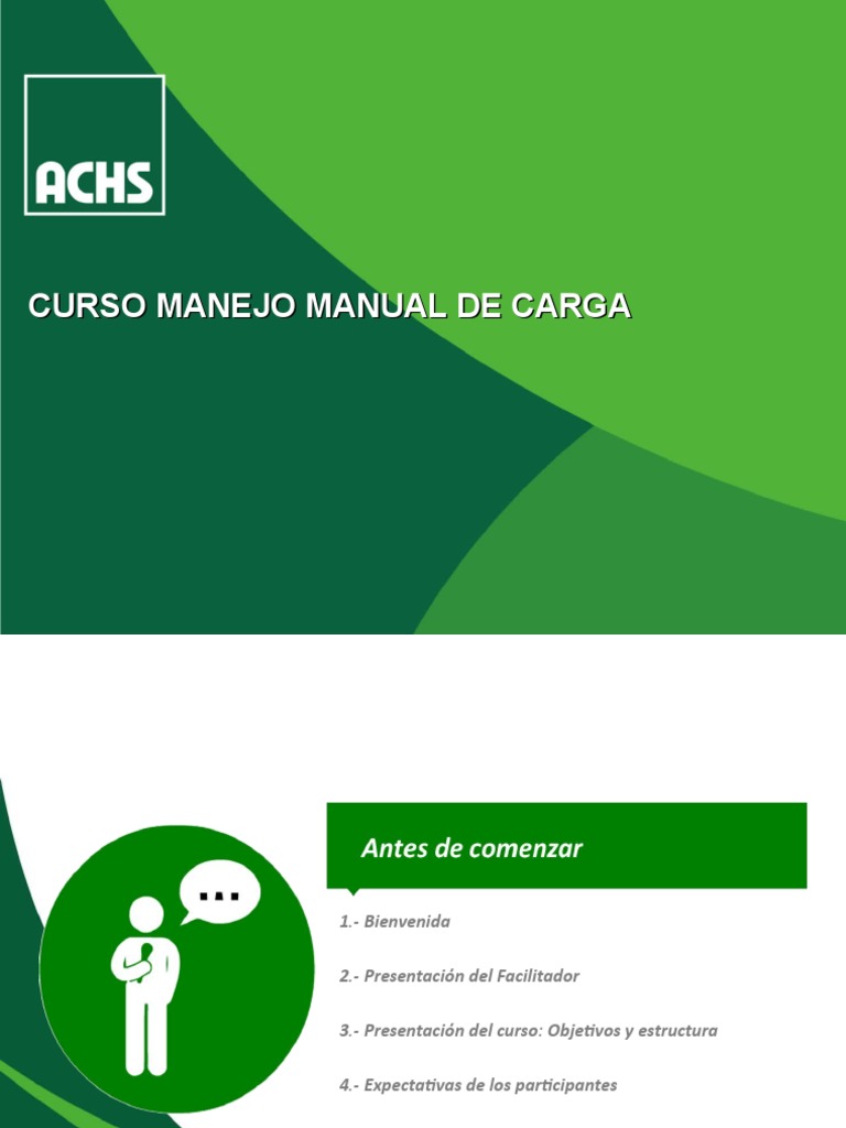 Curso Manejo Manual de Cargas Achs | PDF