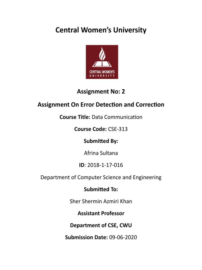 Error Detection And Correction Pdf Error Detection And Correction Naming Conventions