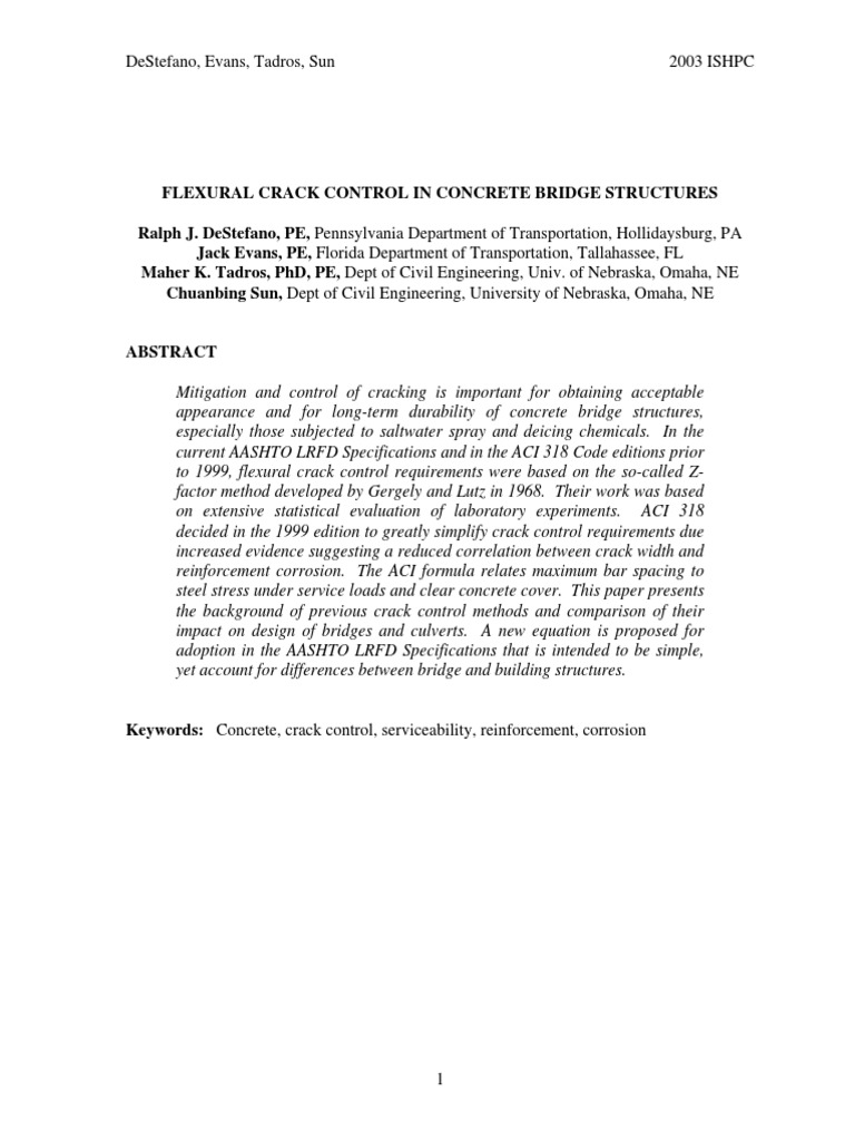 A Proposed Simplified Crack Control Equation for Reinforced Concrete ...