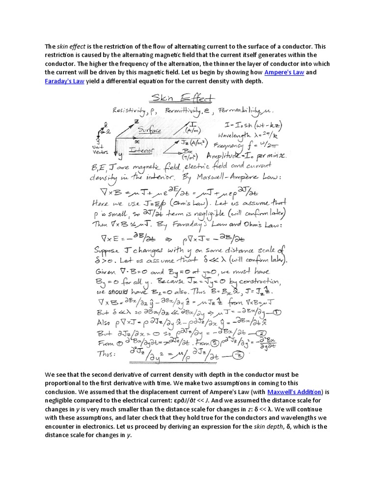 Derivacija Skin Efekta | PDF | Electrical Resistivity And Conductivity | Electrical Resistance ...