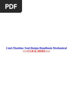 Cmti Machine Tool Design Handbook PDF | PDF | Machines | Machine Tool