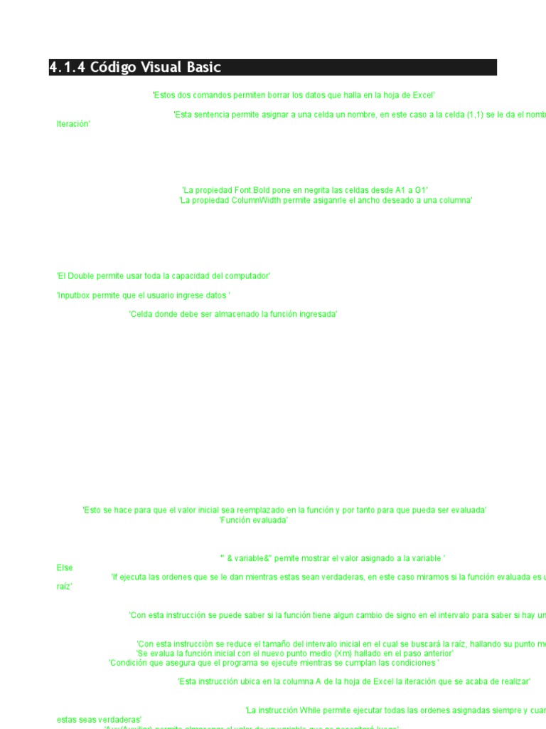 Codigo VB Metodo Biseccion | PDF | Programación de computadoras | Informática