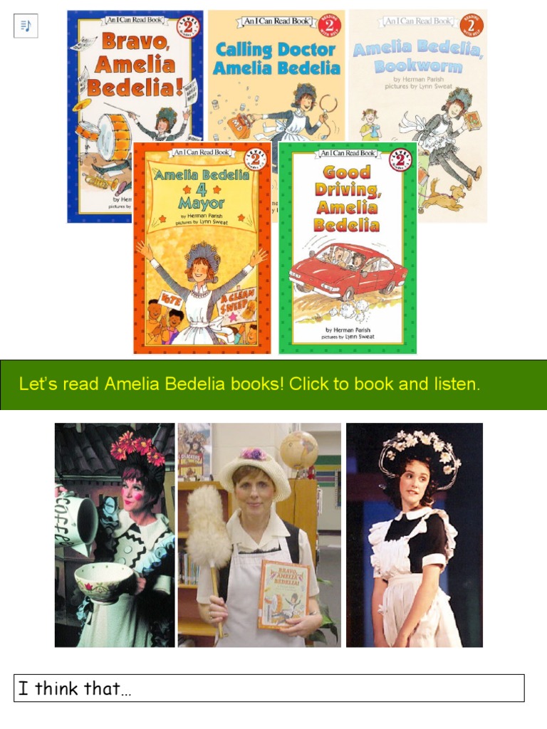 Let's Read Amelia Bedelia Books! Click To Book and Listen | PDF