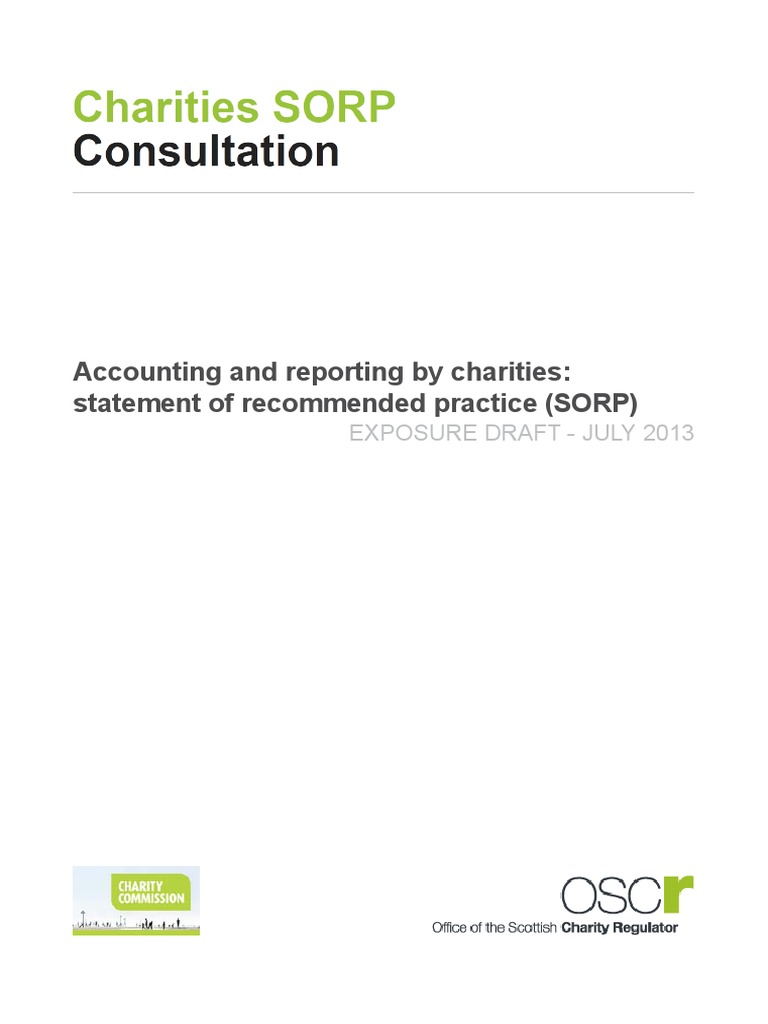 ++accounting and Reporting by Charities Statement of Recommended Practice .SORP | PDF ...