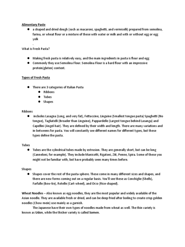 Alimentary Paste | PDF | Pasta | Rice
