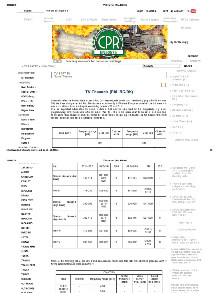 TV Channels (PAL BG - DK) DVB UHF CCIR TV CHANEL | PDF | Radio | Very ...