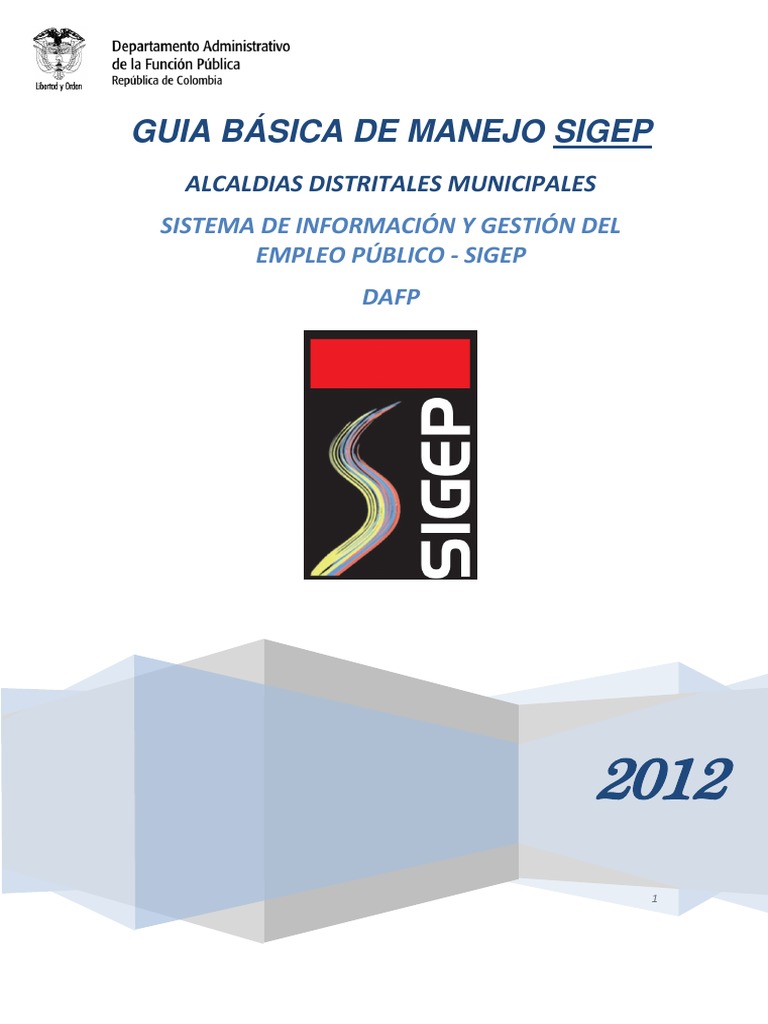 GUIA MANEJO SIGEP ALCALDIAS Version 2 0 | PDF | Sistema de informacion ...