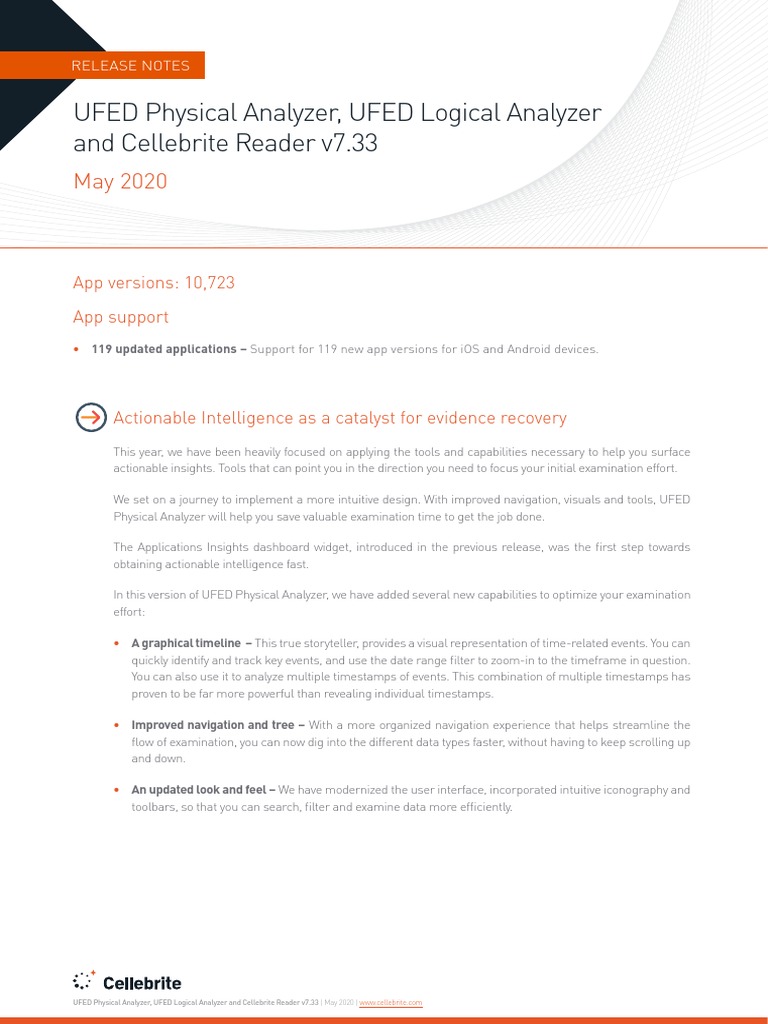 UFED Physical Analyzer, UFED Logical Analyzer and Cellebrite Reader v7 ...